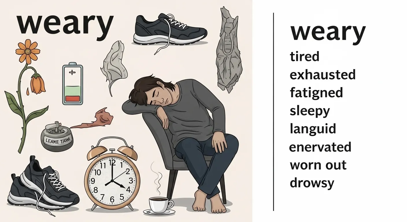 Synonyms for Weary 50 Easy Words for Tired and Exhausted