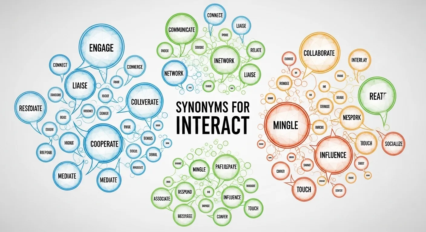 50 Synonyms for Interact with meaning and examples 👬